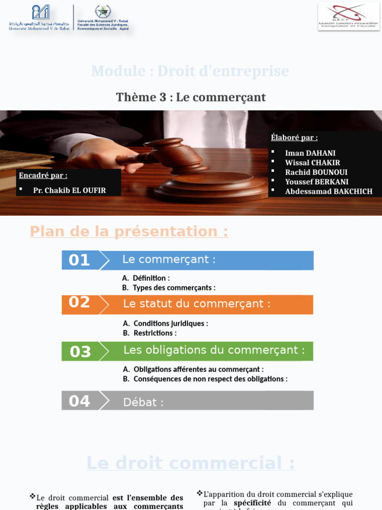 Définition et statut du commerçant | PDF | Commerce | Comptabilité