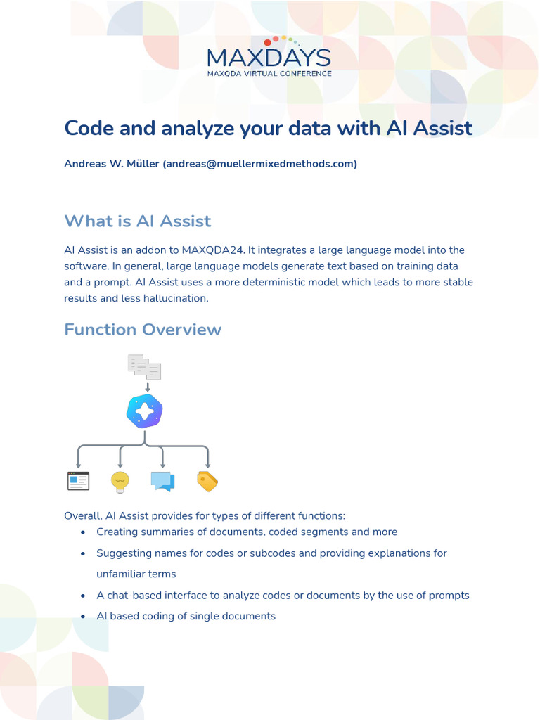 Code&Analyze_Data_AI Assist_Mueller | PDF | Artificial Intelligence | Intelligence (AI) & Semantics