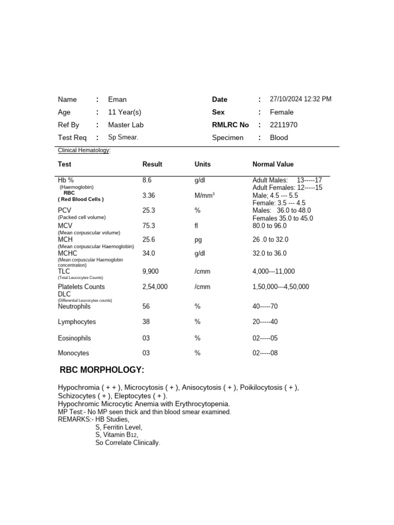 Eman Smear Master Lab | PDF
