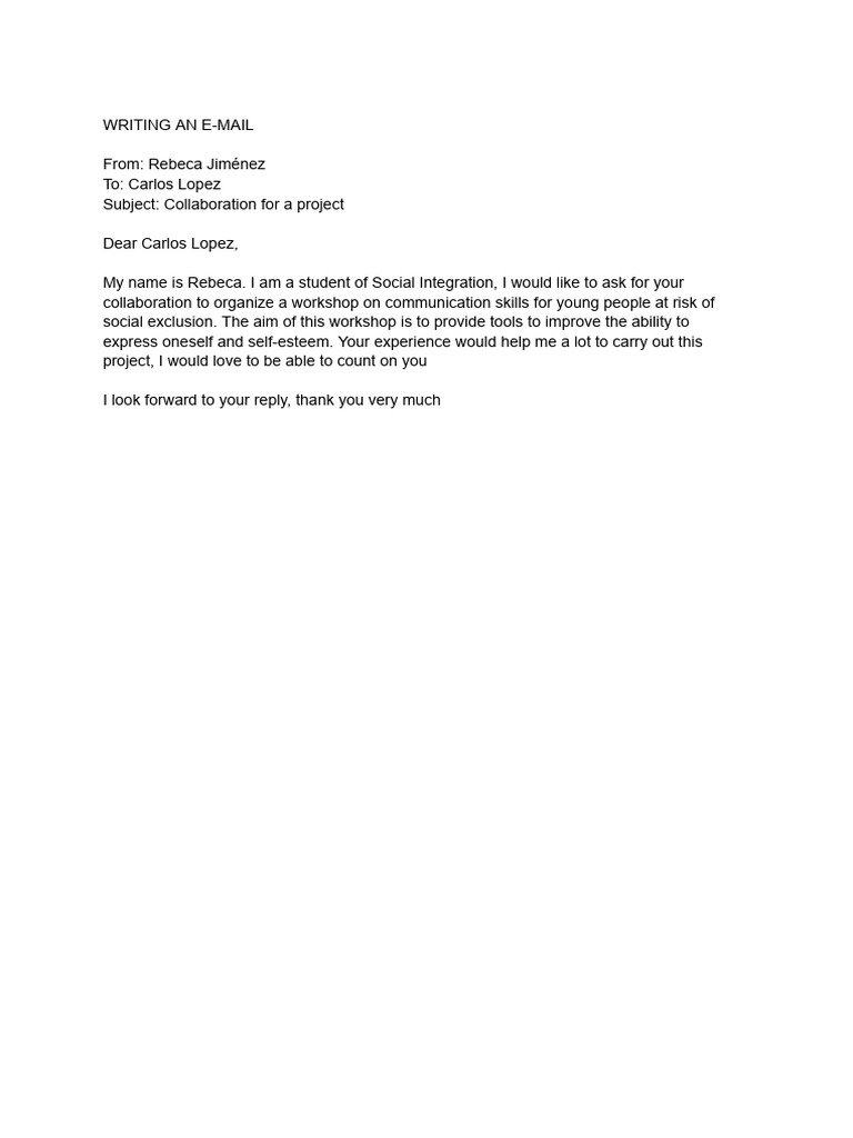 Writing an E-mail | PDF