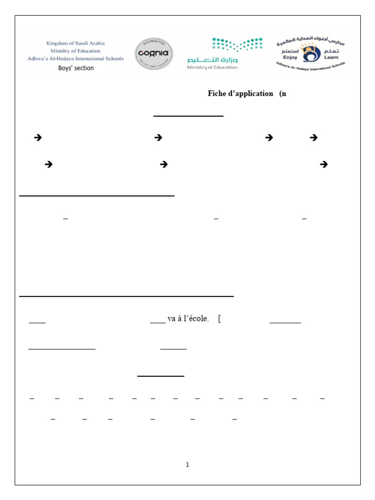 French Worksheet 2-Gr 6 | PDF | Unités sémantiques | Typologie linguistique
