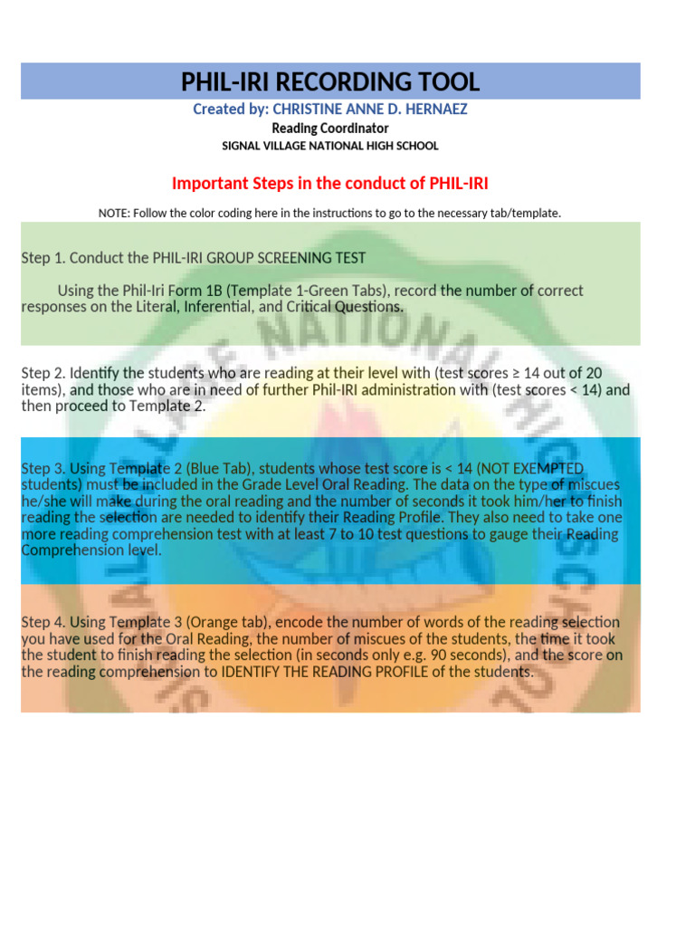 PHIL-IRI-TEMPLATE-v.2.0 KINGS MARK MATTHEW | PDF | Philippines