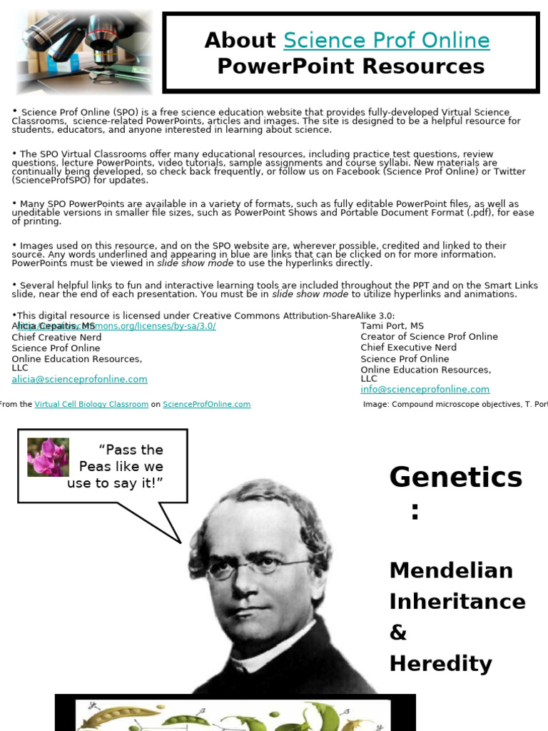 Mendelian Genetics Heredity Biology Lecture PowerPoint VCBC 1 | PDF | Dominance (Genetics ...