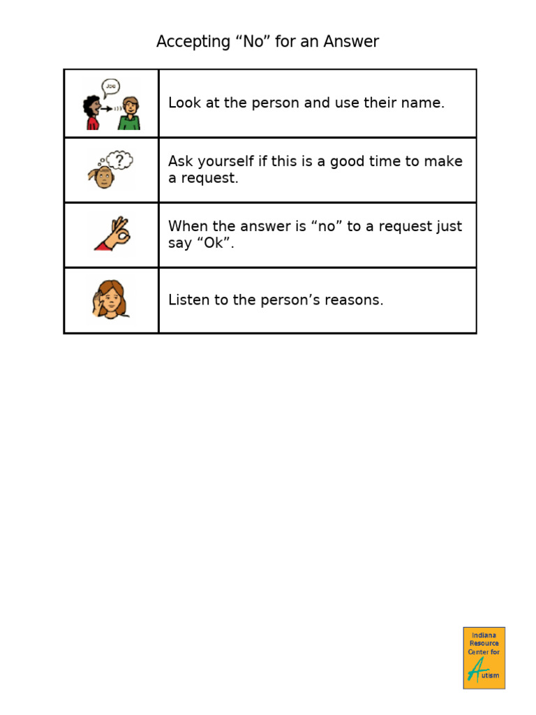 Accepting No For An Answer | PDF | Language Arts & Discipline | Self ...