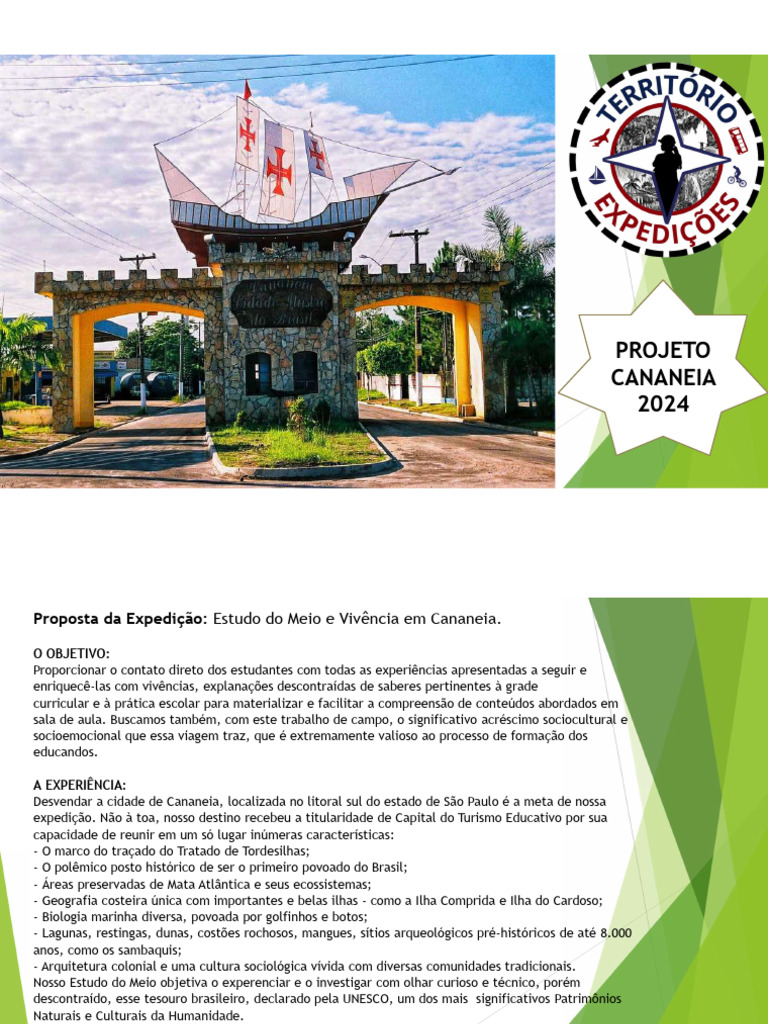 Expedição Educativa em Cananeia 2024 | PDF | Ciências Sociais ...
