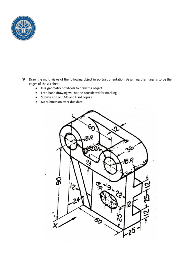 Engineering Drawing Assignment | PDF