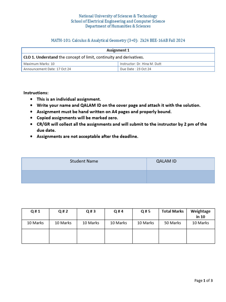 assignment 1 math | PDF | Mathematics | Geometry