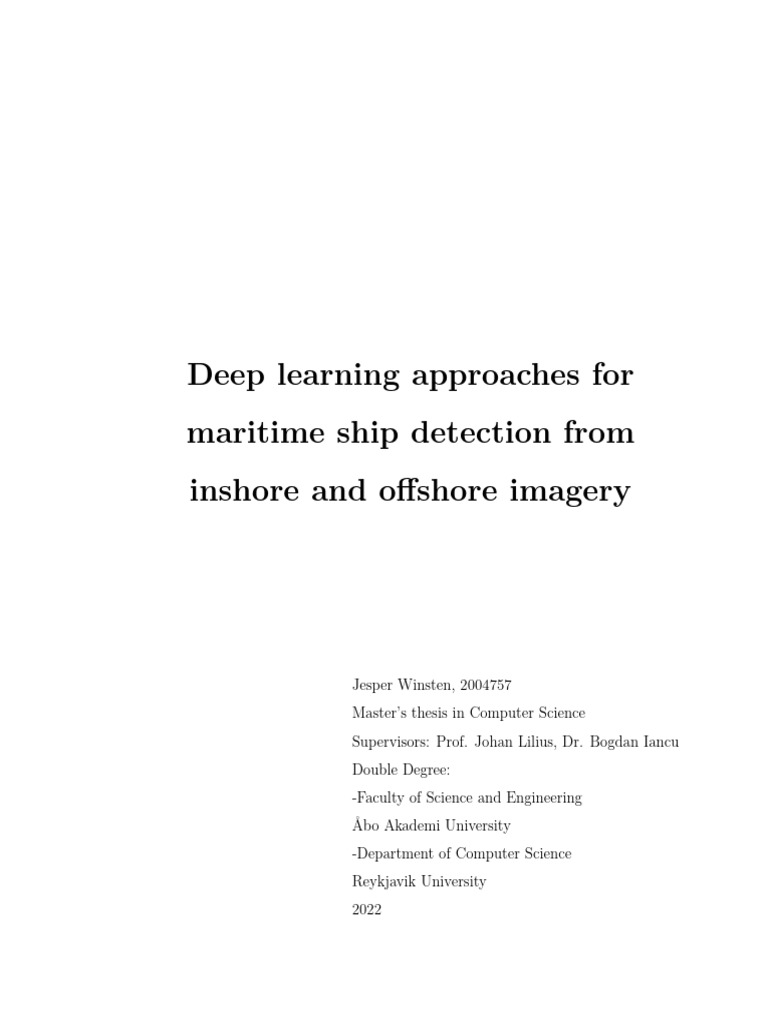 Thesis_Deep Learning for Detection | PDF | Machine Learning ...