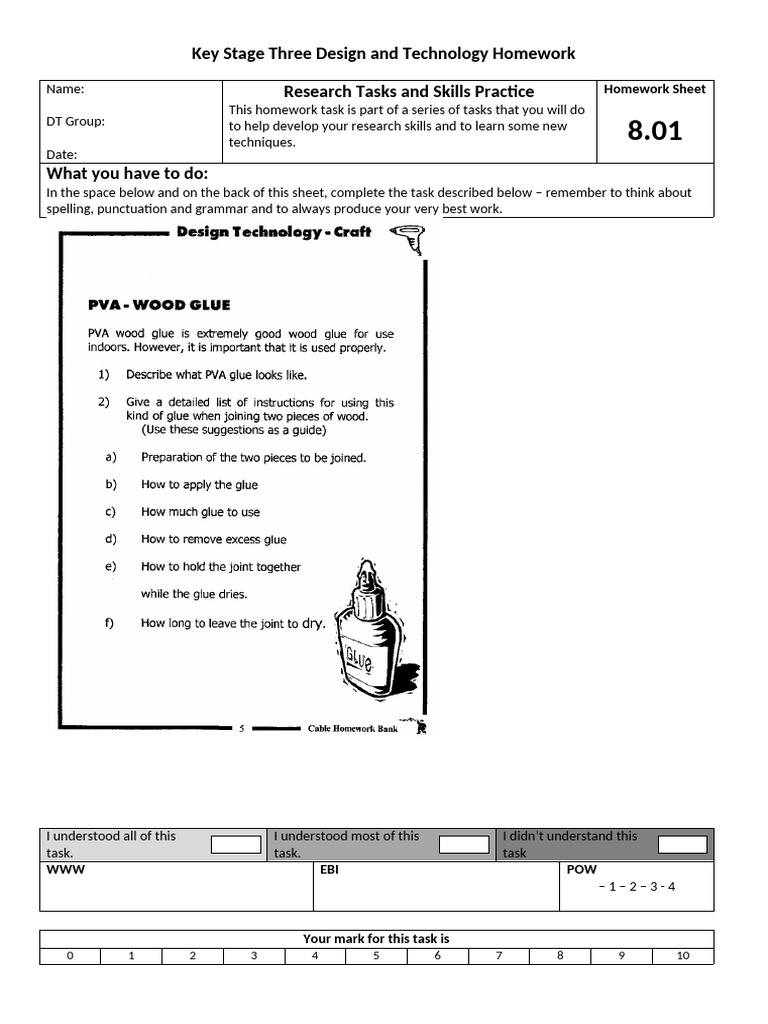 KS3 Design and Technology Homework Guide | PDF
