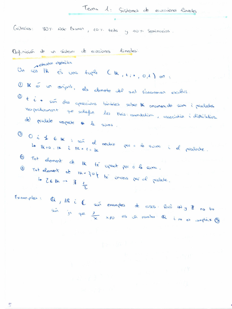 Tema 1 Algebra | PDF