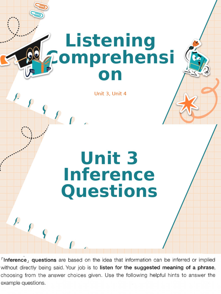 Listening Comprehension Practice Units 3-4 | PDF