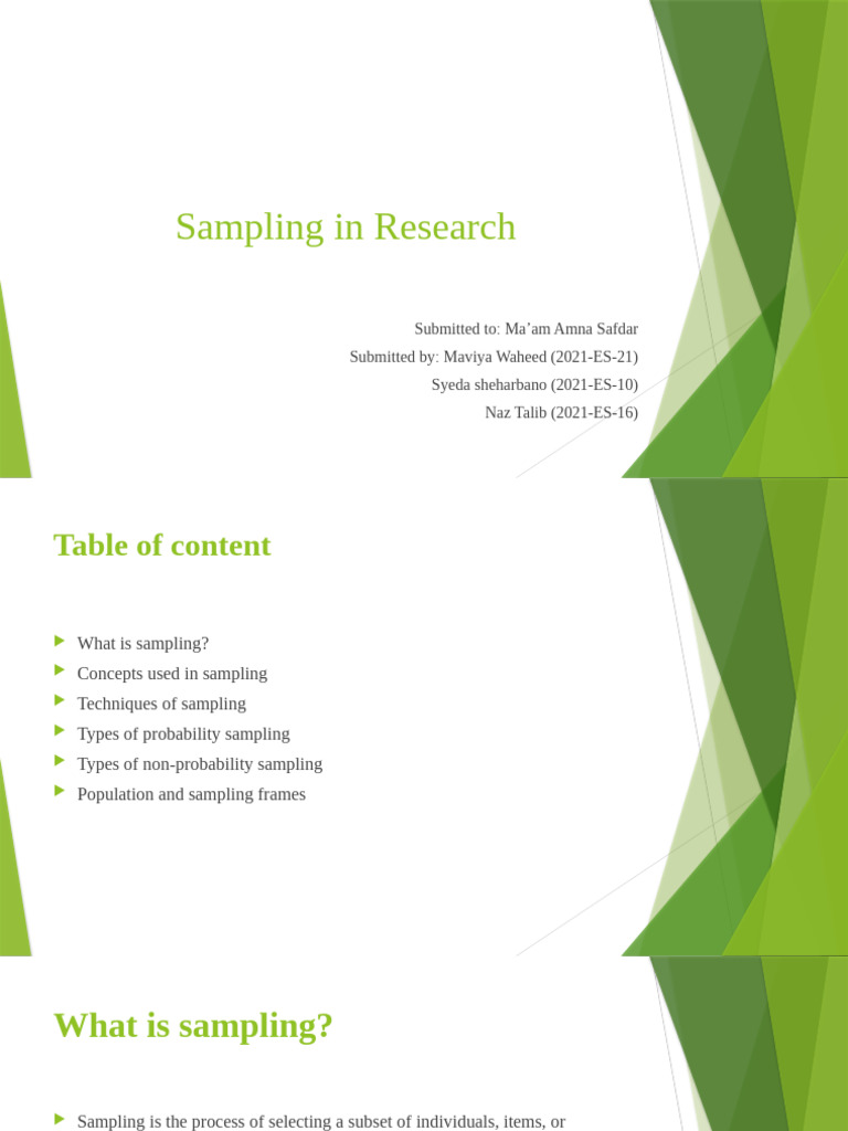 Sampling in Research | PDF | Sampling (Statistics) | Statistics Sampling in Research | PDF | Sampling (Statistics) | Statistics