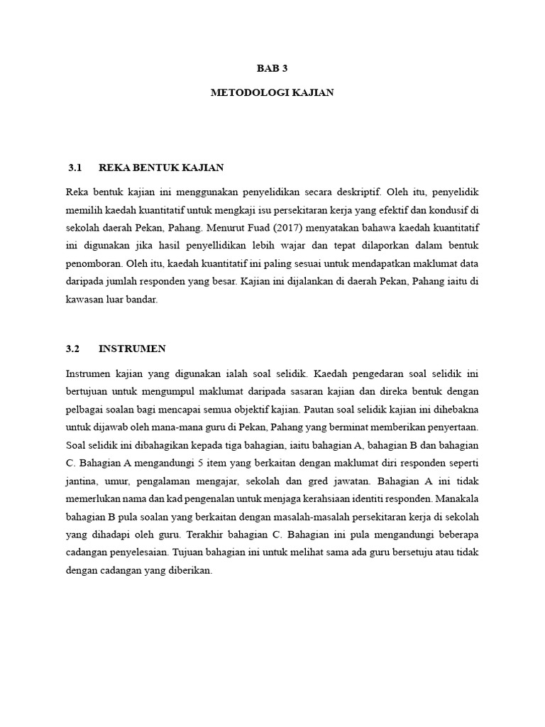 Bab 3 Metodologi Kajian Umi Humairah | PDF