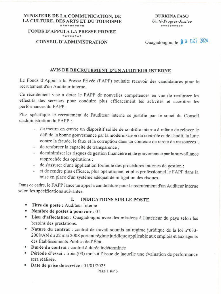 Avis de recrutement-AI-FAPP | PDF