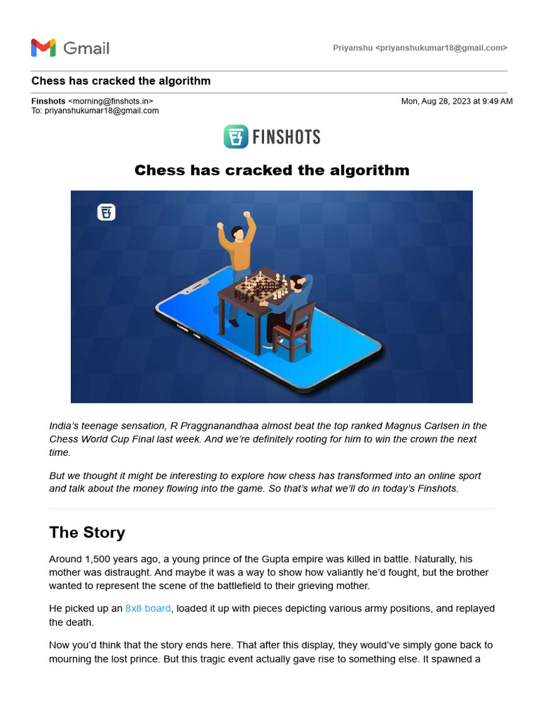 Chess Has Cracked The Algorithm | PDF | Chess