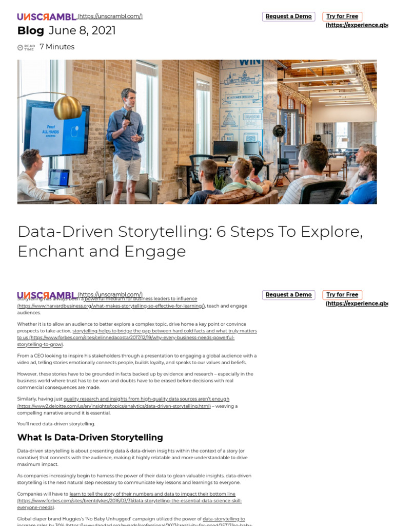 Data-Driven Storytelling_ 6 Steps To Explore, Enchant and Engage | PDF ...