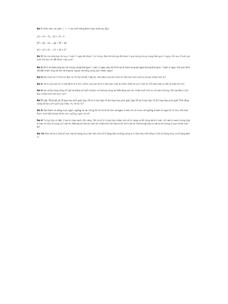 bài tập của cún | PDF