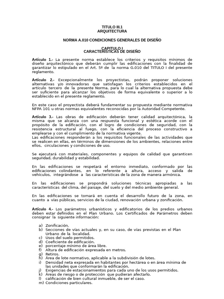 Norma A 010 | PDF | edificio | Escalera