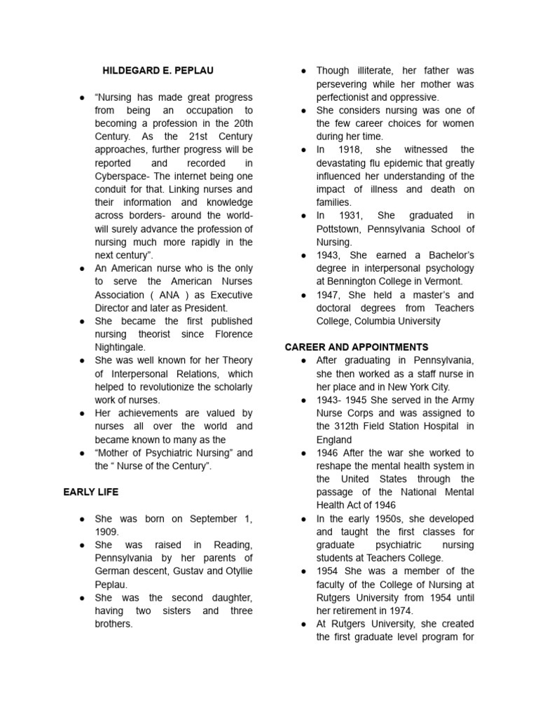 PEPLAU | PDF | Behavioural Sciences | Mental Health