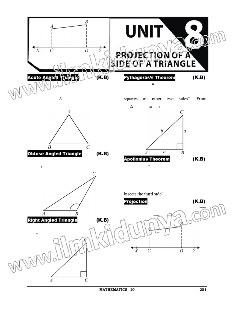 10th Class Maths Notes 2024 CH 8 | PDF | Triangle | Triangle Geometry