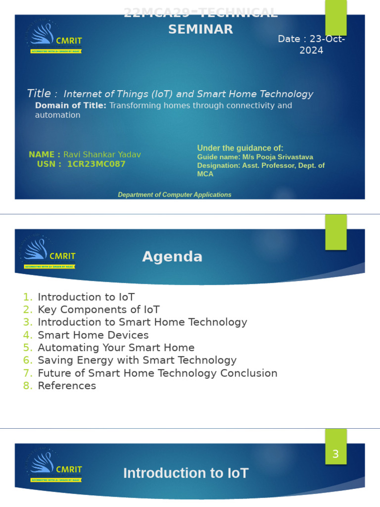 Technical Seminar | PDF | Internet Of Things | Home Automation