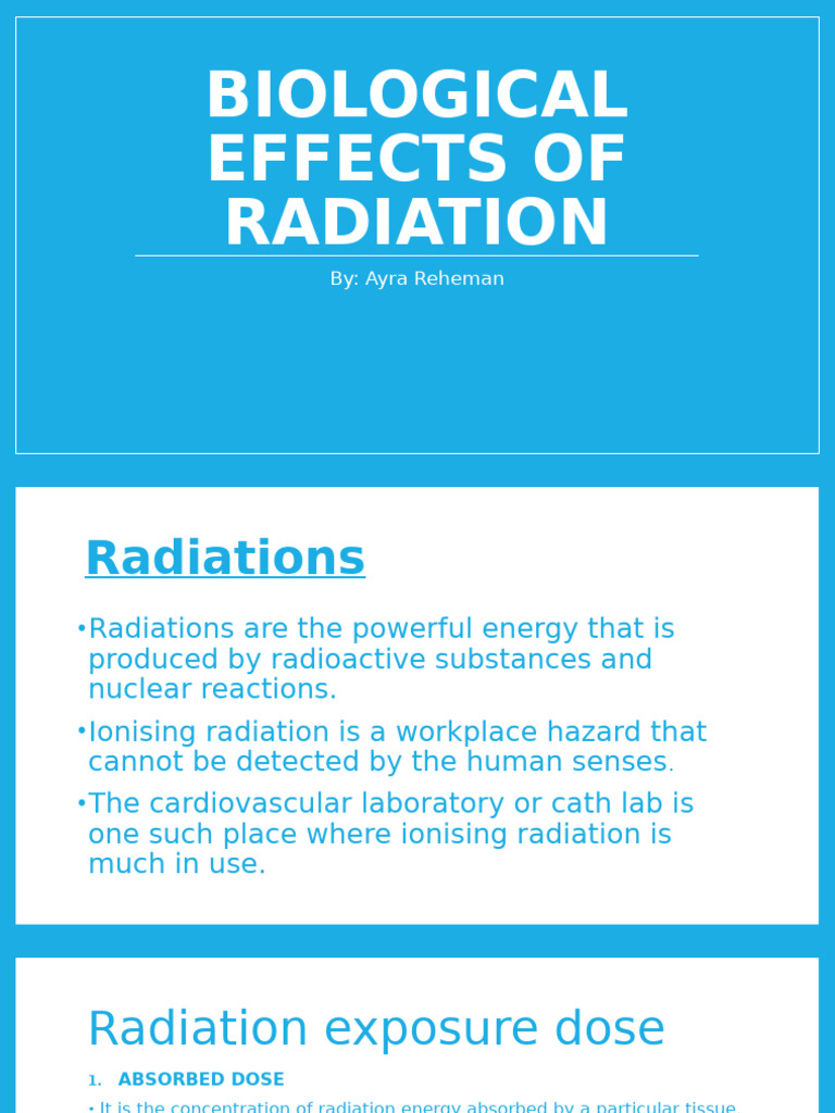 Biological Effects of Radiation | PDF | Absorbed Dose | Ionizing Radiation