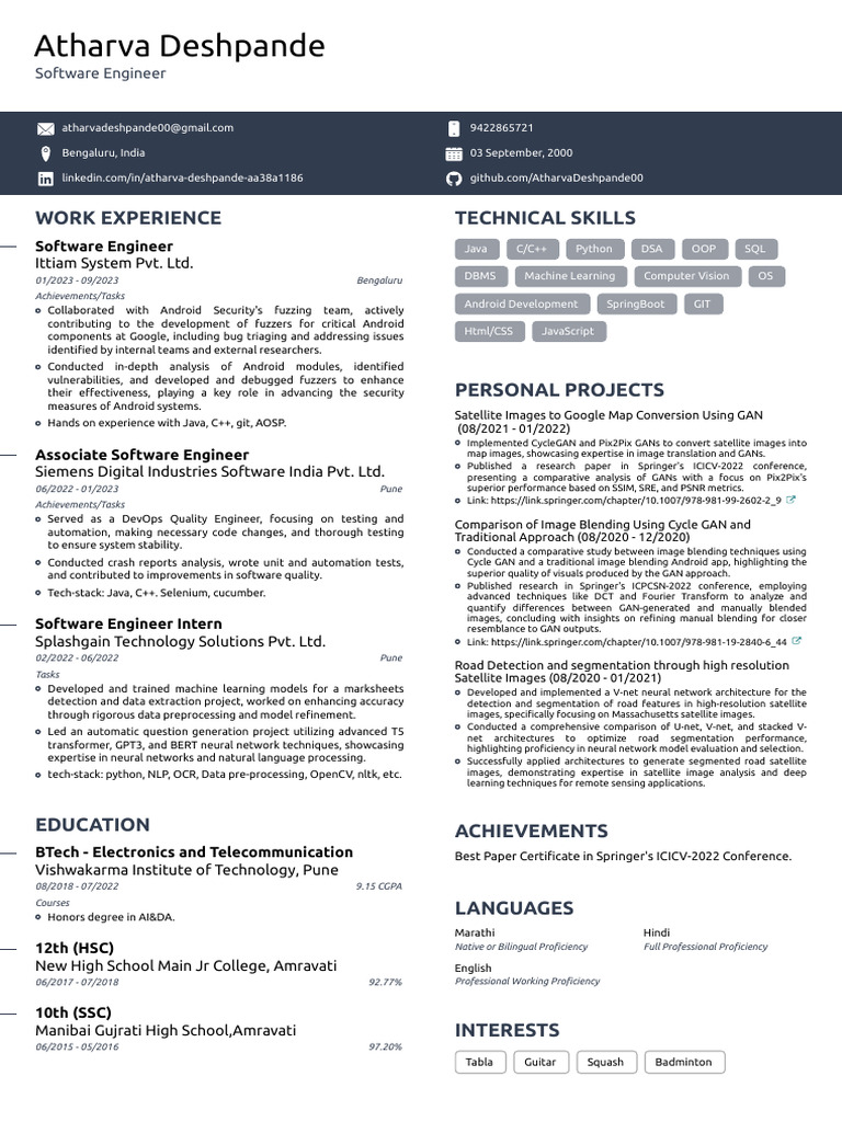 Atharva_Deshpande_CV | PDF | Image Segmentation | Android (Operating ... Atharva_Deshpande_CV | PDF | Image Segmentation | Android (Operating ...