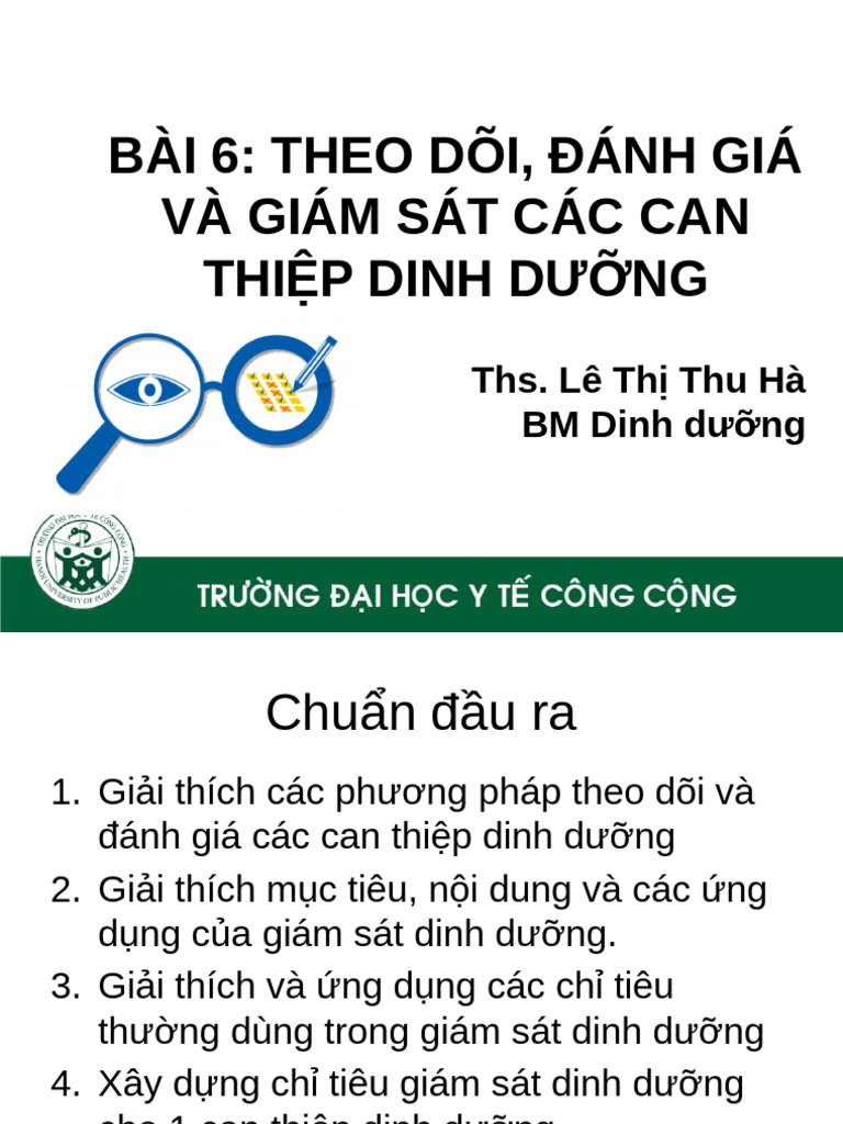 Bai 6 - Theo Doi Va Danh Gia Can Thiep Dinh Duong | PDF