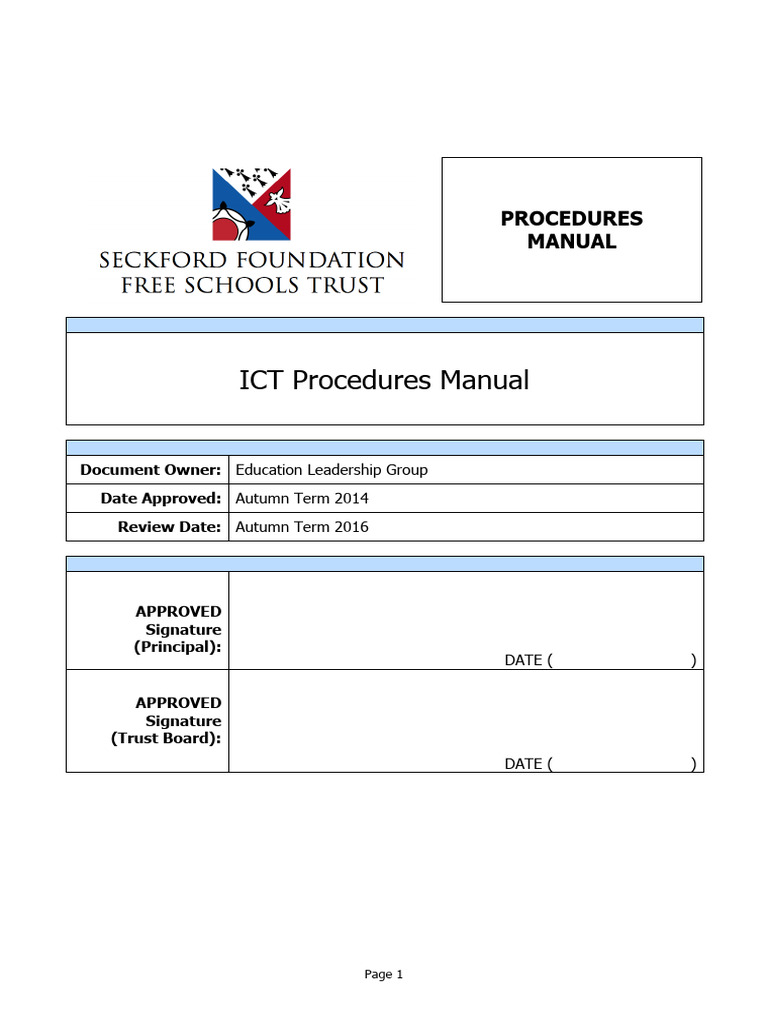 ICT Procedures Manual | PDF | Computing
