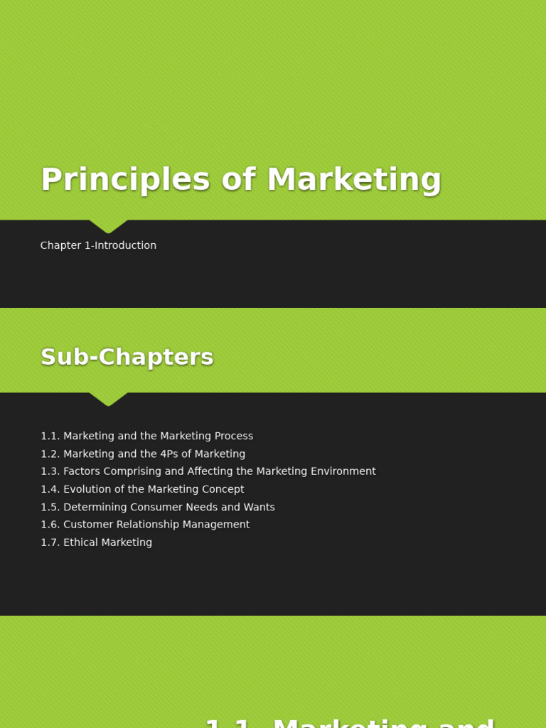Principles of Marketing Chapter 1 | PDF | Marketing | Customer Relationship Management