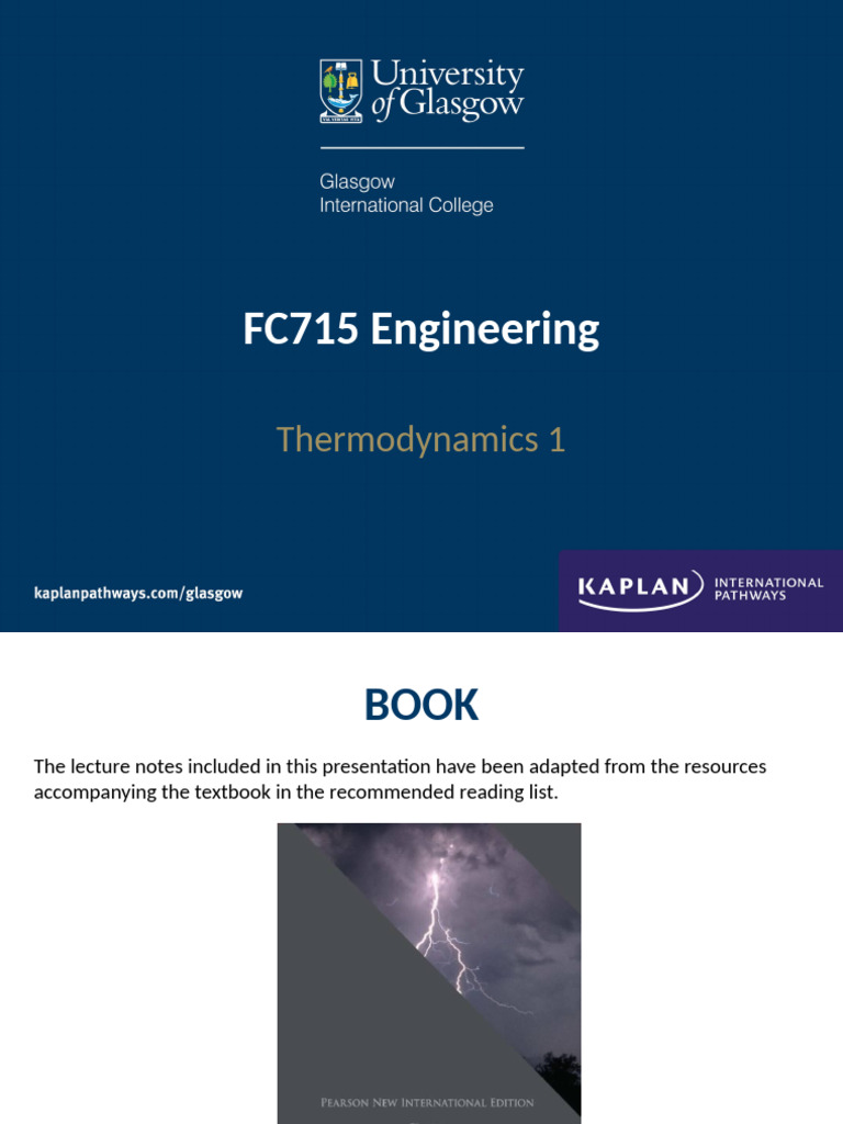 Thermodynamics 1 Slides 2024 | PDF | Heat | Gases