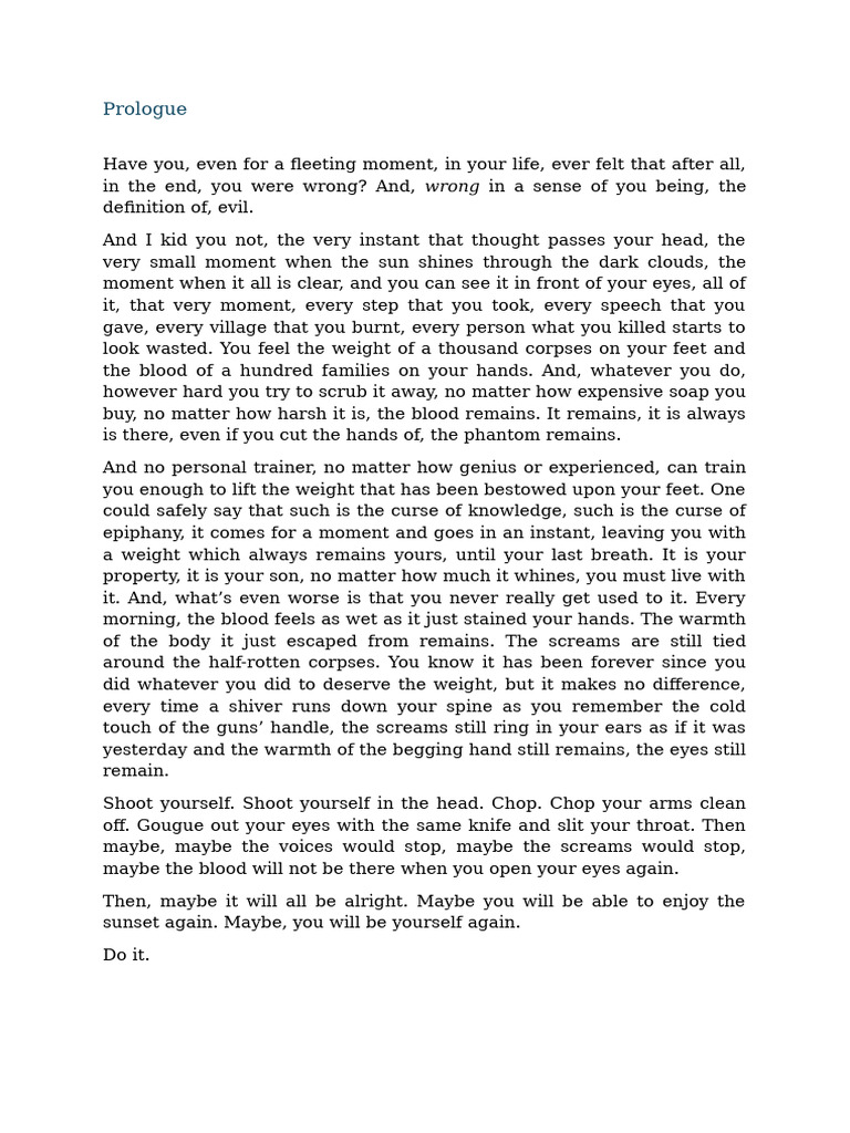 Prologue: Wrong | PDF | Mystery, Thriller & Crime Fiction | Poetry