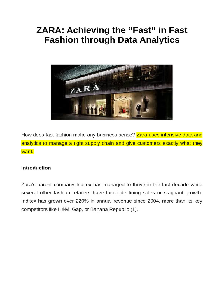 Zara Case | PDF | Inventory