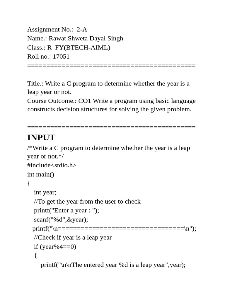 PPS Assignment 2A | PDF | Computers