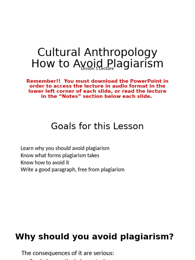 How To Avoid Plagiarism | PDF | Language Arts & Discipline | Foreign ...