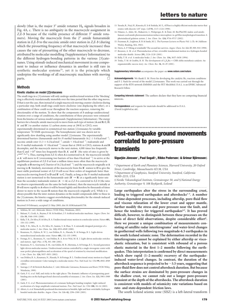 Pore-Pressure Effects on Earthquake Dynamics | PDF | Earthquakes ...