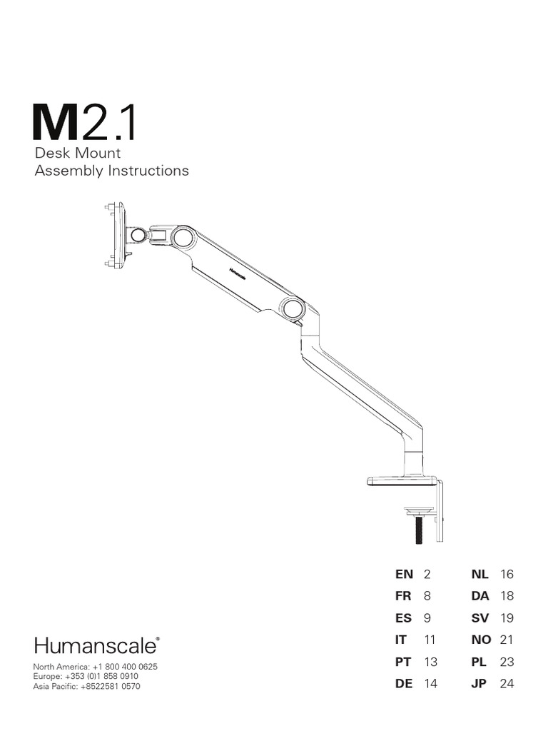 hs-monitor-arms-M2.1-desk-mount-installation-instructions | PDF | Screw ...