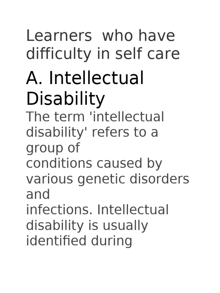 Educ 8 Written Report | PDF | Intellectual Disability | Disability