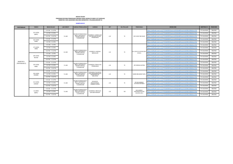 Jadual Dpli Group 30 | PDF
