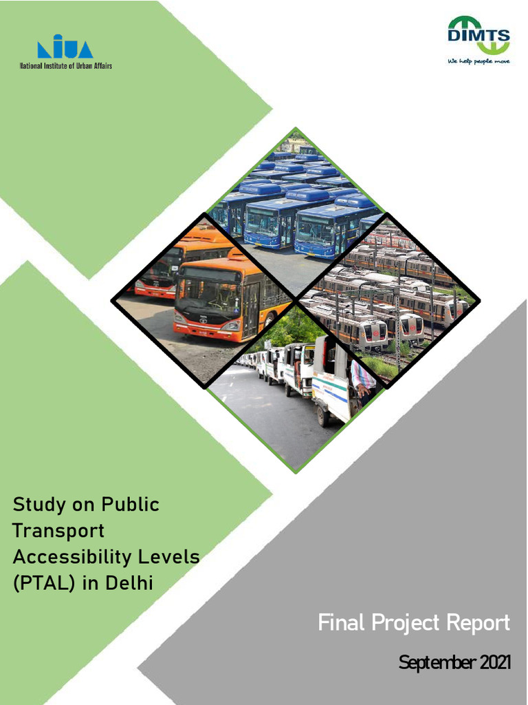 PTAL Study for Delhi's Transport Planning | PDF | Urban Planning ...