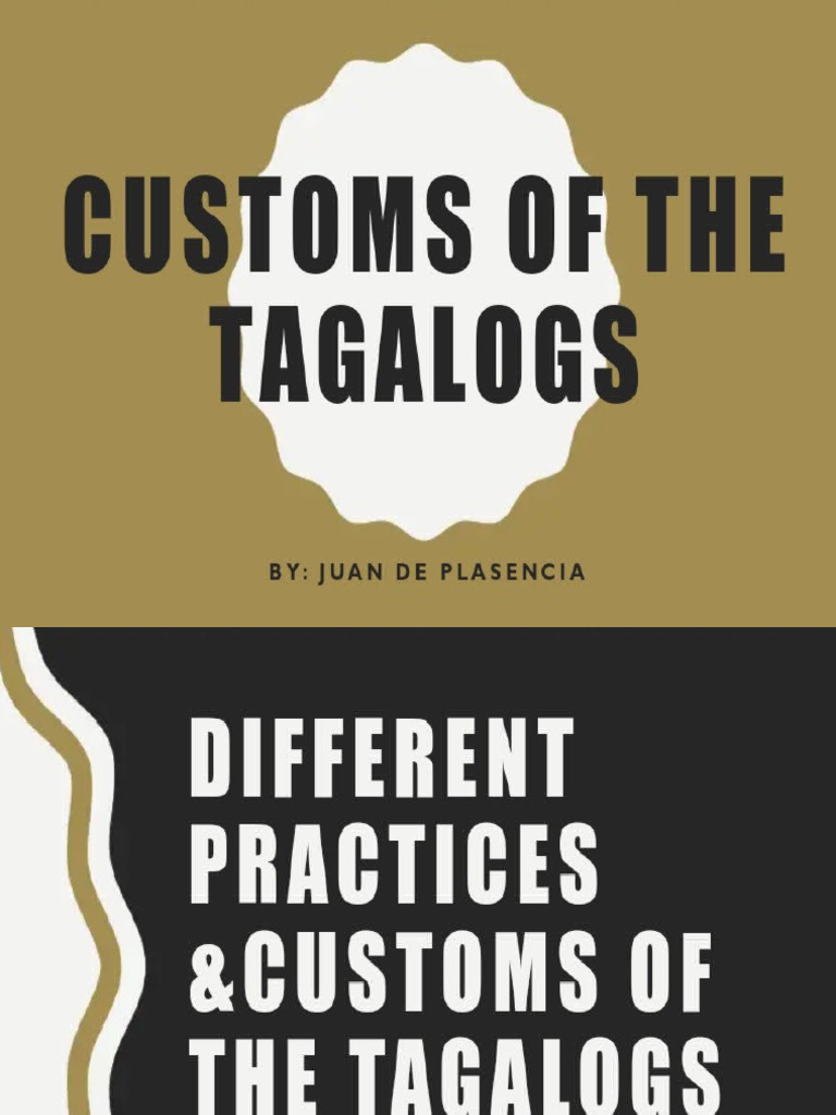 Customs of The Tagalogsprince Reymark Amacanin | PDF