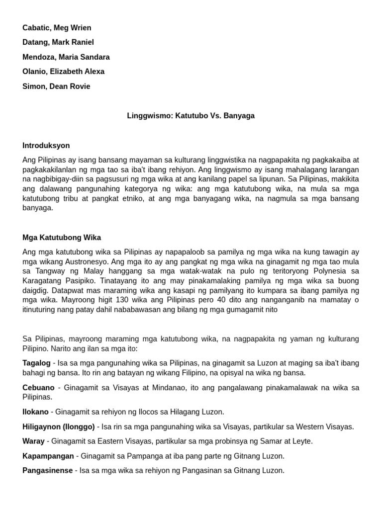 Group 3 Ulat Pasulat | PDF