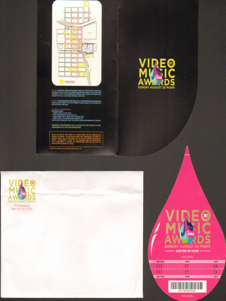 MTV Video Music Awards Ticket 08 28 2005 | PDF