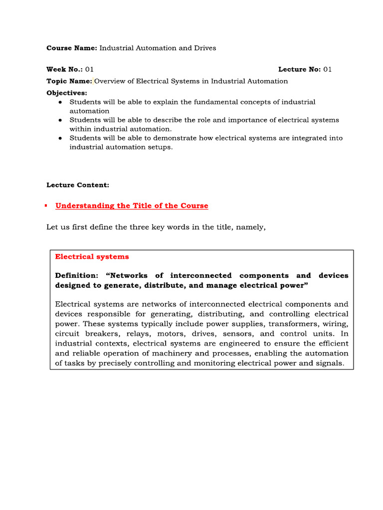 Auto Mation Lab 1 | PDF