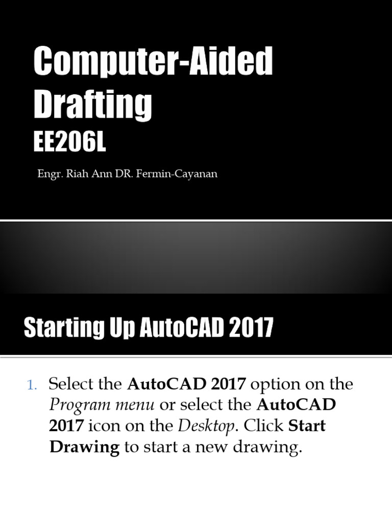 Computer-Aided Drafting 1 | PDF | Menu (Computing) | Circle