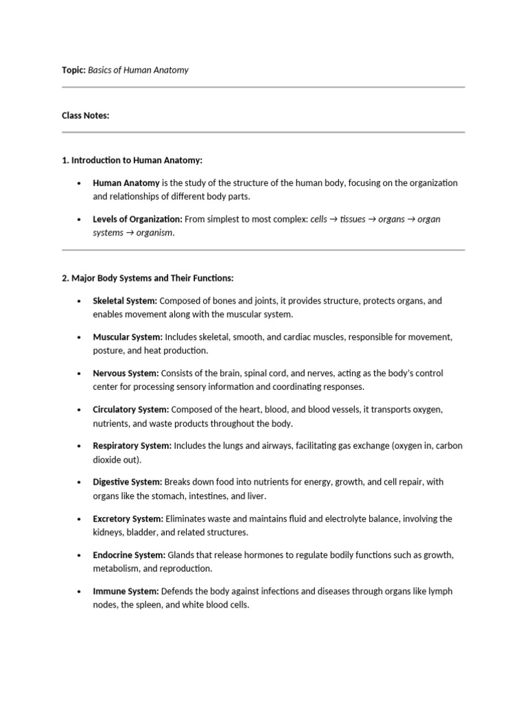 Basics of Human Anatomy | PDF | Human Body | Anatomical Terms Of Location