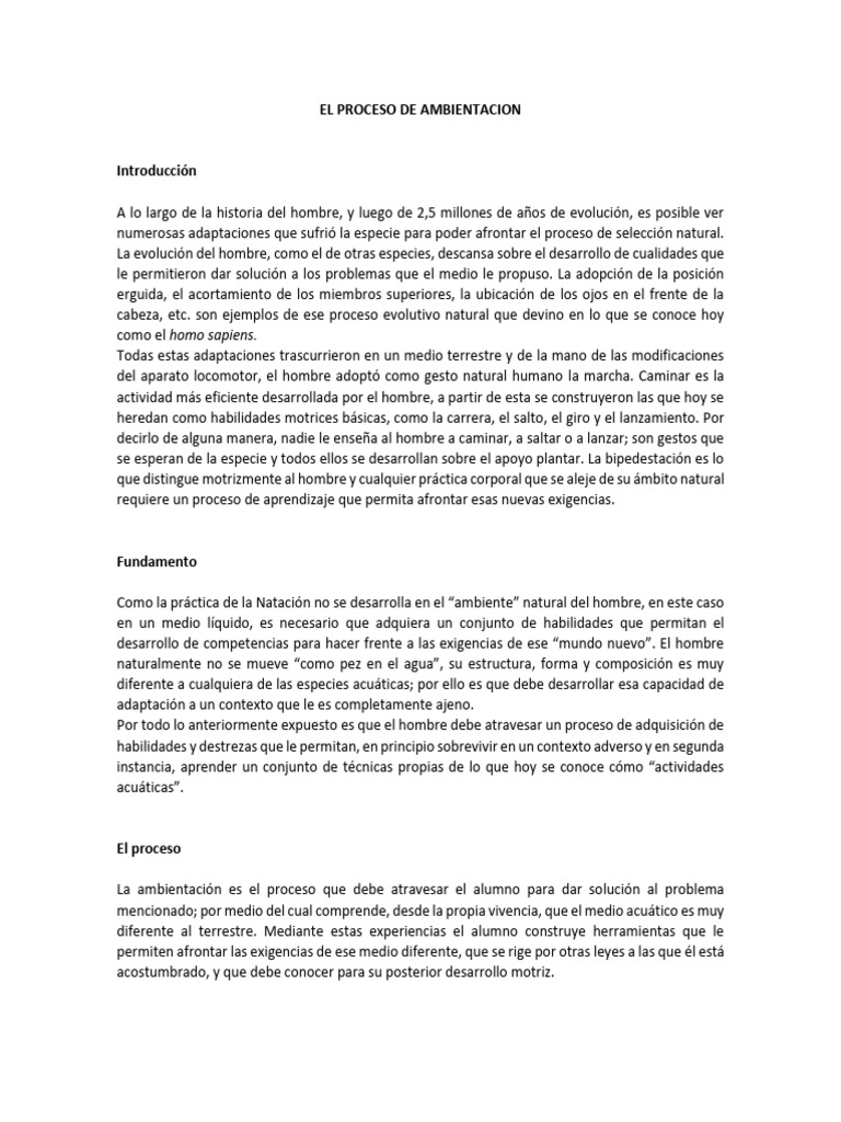 AMBIENTACION_Completo | PDF | Enseñando | Aprendizaje