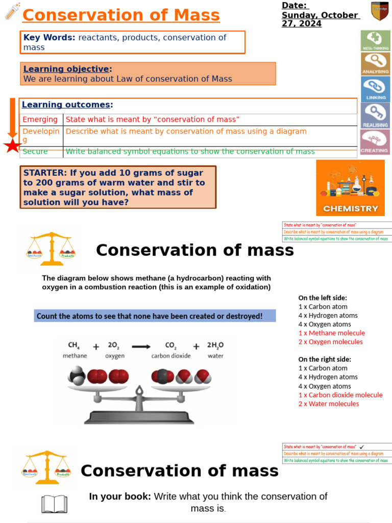 L3. Conservation of Mass | PDF | Oxide | Magnesium