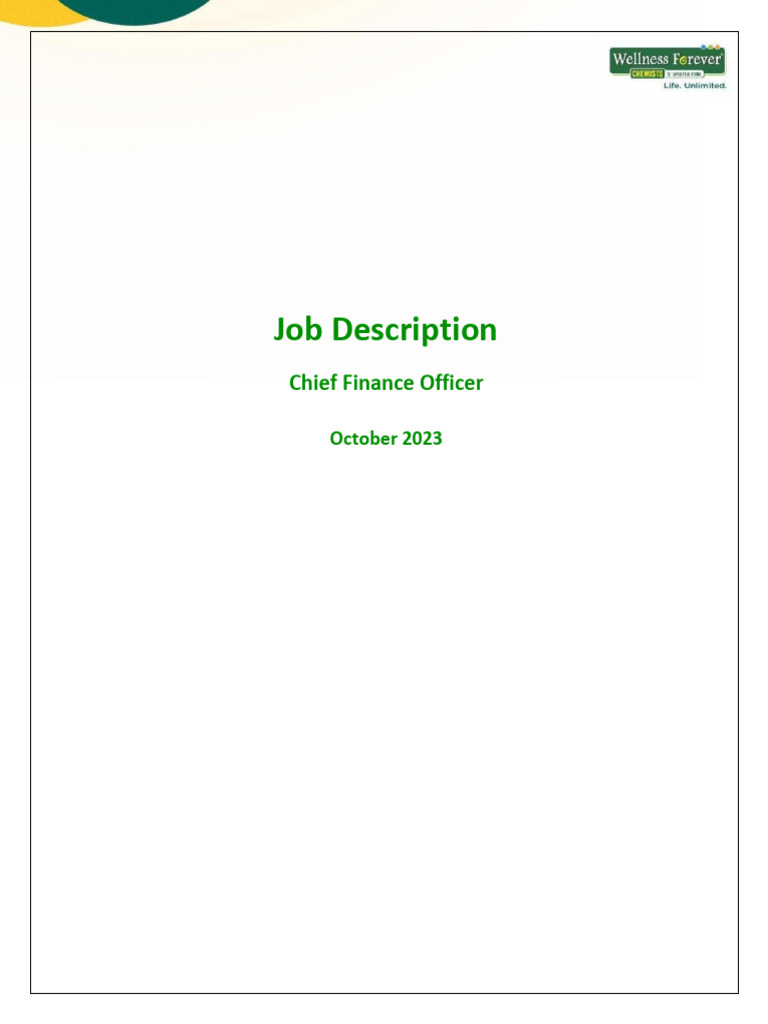 JD - Cfo | PDF | Audit | Regulatory Compliance