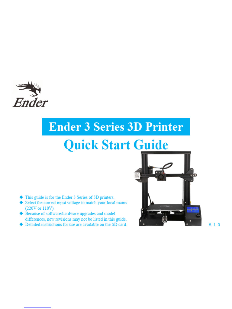 3D Printer Manual Sample | PDF | Printer (Computing) | 3 D Printing